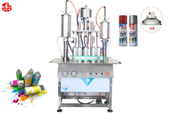 Semi Automatic Aerosol Filling Machine for Graffiti Spray Paint Pneumatic Drive