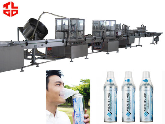 Automatic Free Oil Oxygen Filling Machine , Aerosol Spray Can Filling Machine