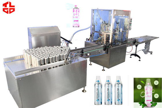 Automatic Spray Can Filling Machine for Oxygen Gas / Fresh Air 2000-3200 cans/ hour