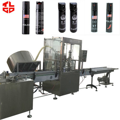 Automatic Pepper Spray Aerosol Filling Crimping Machine