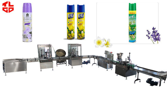 Home Deodorant Aerosol Filling Line, Full Automatic Aerosol Can Filling Equipment
