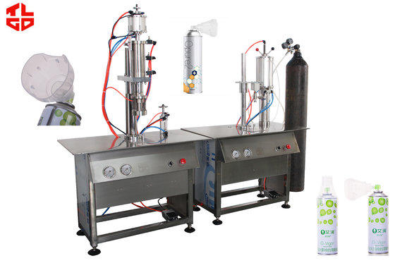 Semi Automatic Aerosol Filling Machine For Breathing Fresh Air Spray Can