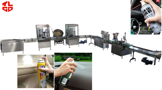 Custom 20CBM Automatic Aerosol Filling Machine / Aerosol Can Filling Machine
