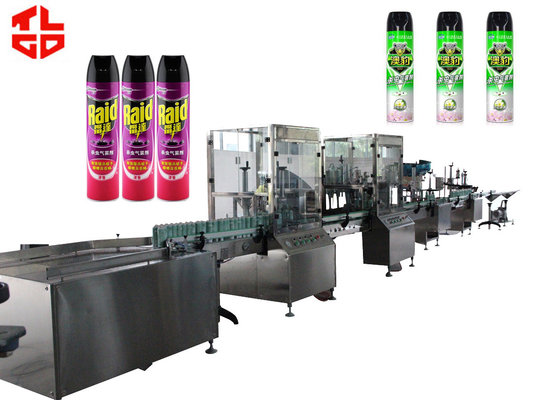 Deodorant Automatic Aerosol Filling Machine , Bacteria Remover Filling Equipment