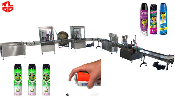 Deodorant Automatic Aerosol Filling Machine , Bacteria Remover Filling Equipment