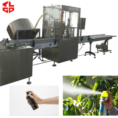 Deodorant Automatic Aerosol Filling Machine , Bacteria Remover Filling Equipment