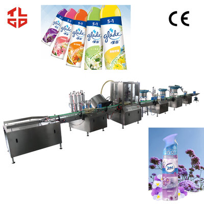 Home Deodorant Aerosol Filling Line, Full Automatic Aerosol Can Filling Equipment