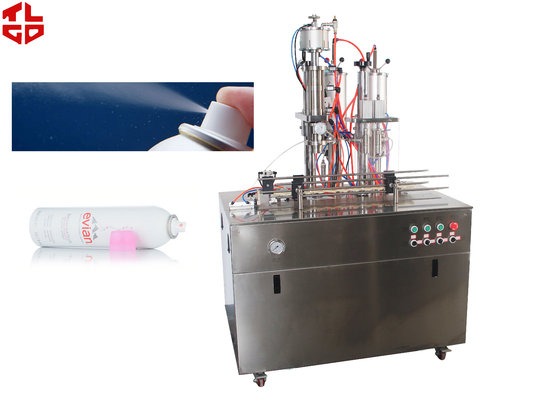 Bag On Valve Aerosol Can Filling Equipment For Avene Evian Cosmetic Spray