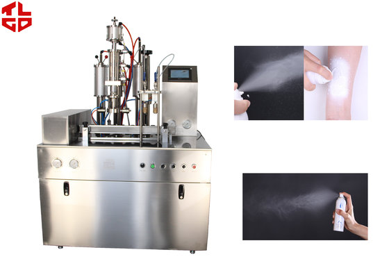 Bag On Valve Aerosol Can Filling Equipment For Avene Evian Cosmetic Spray