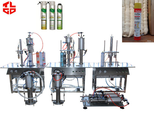PU Foam Spray Can Filling Machine For Leaking Stoppage / Weather Proofing