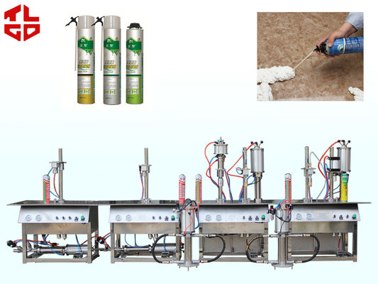 PU Foam Spray Can Filling Machine For Leaking Stoppage / Weather Proofing