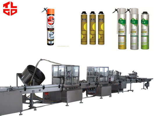 Spray PU Foam Filling Machine Aerosol Filling Line Automatic