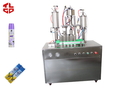 Spray Can Aerosol Filling Machine , Pneumatic Drive Filling And Capping Machines