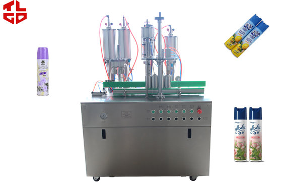Semi Automatic Air Freshener Aerosol Spray Filling Machinery 316 Stainless Steel Material
