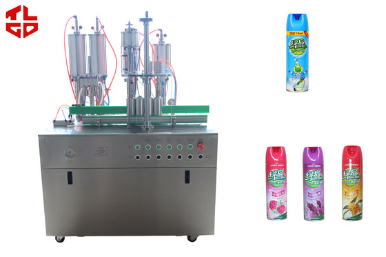 Semi Automatic Air Freshener Filling Machine , Aerosol Liquid Filling Crimping Machine