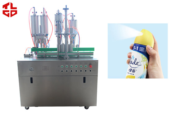 Semi Automatic Air Freshener Filling Machine , Aerosol Liquid Filling Crimping Machine