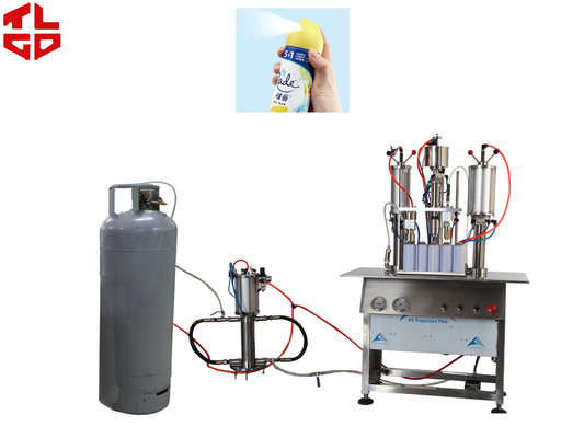 Automatic 3 In 1 Liquid Filling / Sealing And Gas Filling Machine For Aerosol Products
