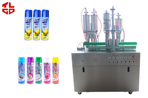Automatic 3 In 1 Liquid Filling / Sealing And Gas Filling Machine For Aerosol Products
