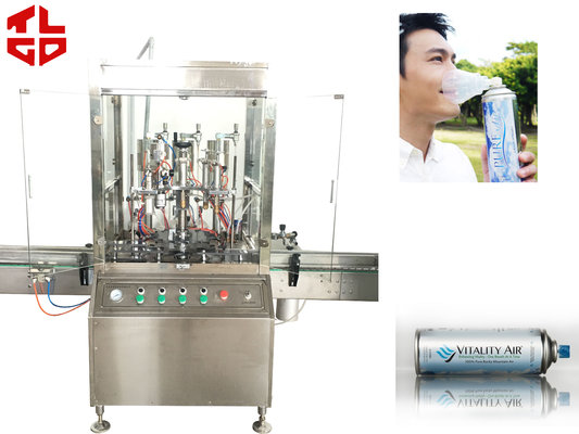 Automatic Vacuum Crimping Fresh Air Filling Machine PLC Control High Efficiency