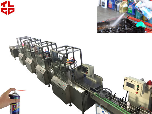 Rust Remover Automatic Aerosol Filling Machine For Dashboard Cleaner & Polish Spray