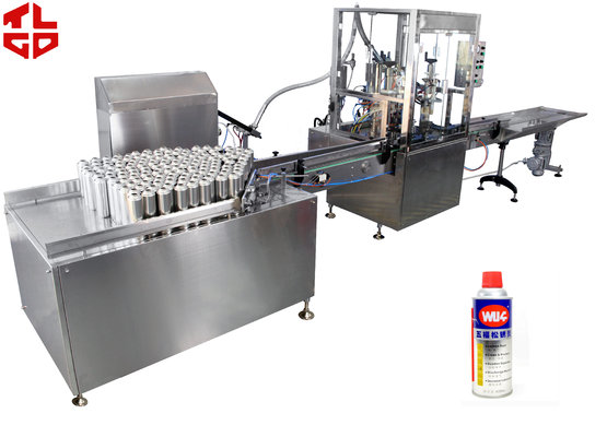 Car Windows Spray Aerosol Filling Equipment , Spray Can Filling Machine