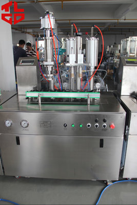 Stainless Steel Aerosol Spray Filling Machine , Fragrance Perfume filling machine