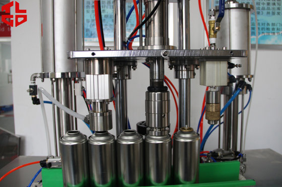 Semi Automatic Hair Spray Mousse Styling Gel Aerosol Can Filling Machine