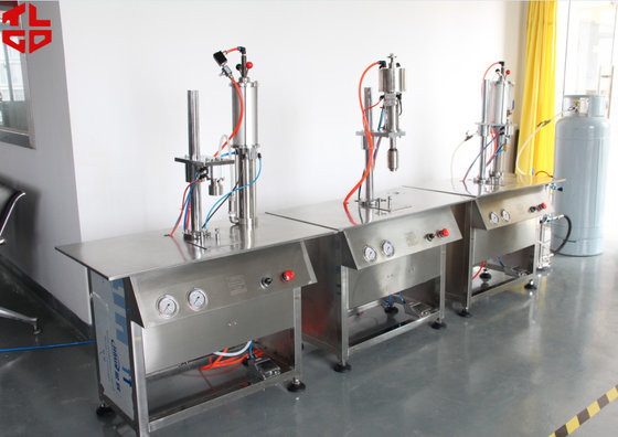Pneumatic Semi Automatic Aerosol Filling Machine Mousse Aerosol Spray Fillers