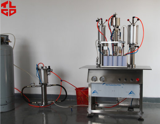Styling Gel Semi Automatic Aerosol Filling Machine , Hair Spray Aerosol Spray Fillers