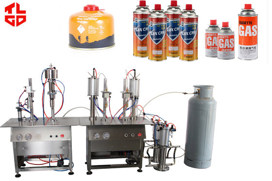 Butane Gas Refill Can Refilling Machine, Semi Automatic Butane Gas Filling Machine