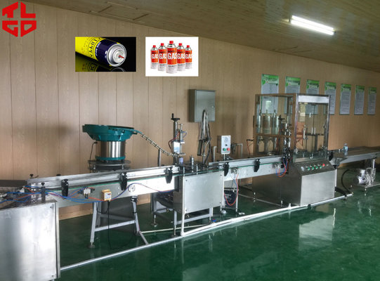 Spray Cartridge LPG Gas / Butane Gas Filling Machine Automatic Product Line