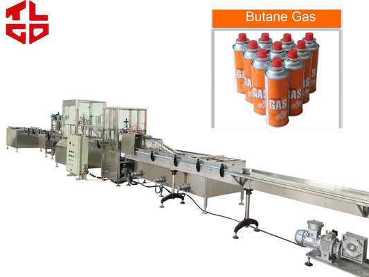 Spray Cartridge LPG Gas / Butane Gas Filling Machine Automatic Product Line