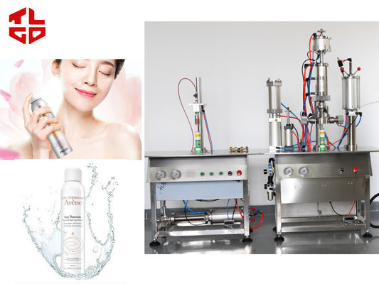 ​Semi Automatic Bag On Valve Aerosol Filling Machines 4000-5000cans/Day Pneumatic Control