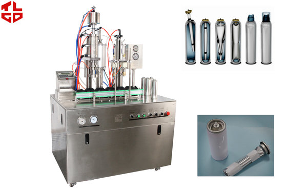 Pneumatic Bag On Valve Aerosol Filling Machine For Sunscreen Spray / Protection Spray