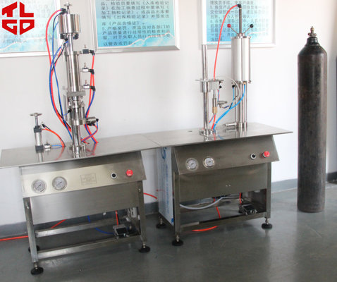 Bag On Valve Spray Can Filling Machine , Semi Automatic Aerosol BOV Filling Machines