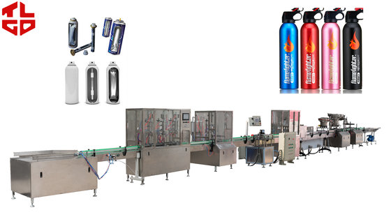 BOV Automatic Bag On Valve Aerosol Filling Equipments  For  Fire Extinguisher