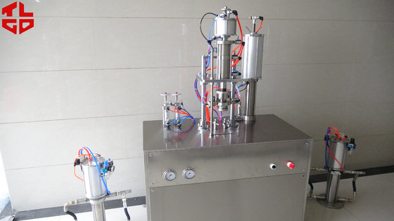 Stainless Steel Under Cap Semi Automatic Aerosol Filling Machine For Refrigerant Freon