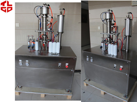 Refrigerant Aerosol Spray Filling Machine , Under Cap Vacuum Semi Automatic Aerosol Filling Machine
