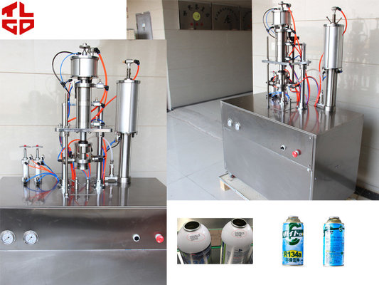 Semi Auto Aerosol Spray Filling Machine , Refrigerant Filling Equipment