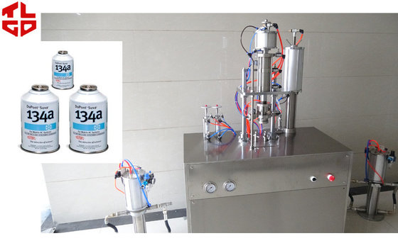Semi Auto Aerosol Spray Filling Machine , Refrigerant Filling Equipment