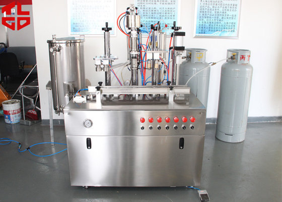 Semi Automatic Hair Spray Aerosol Filling Machine 5000-8000cans/shift
