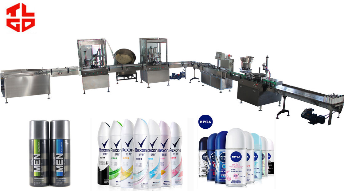 Perfume Spray Aerosol Filling Line, Automatic Body Spray Aerosol Production Line