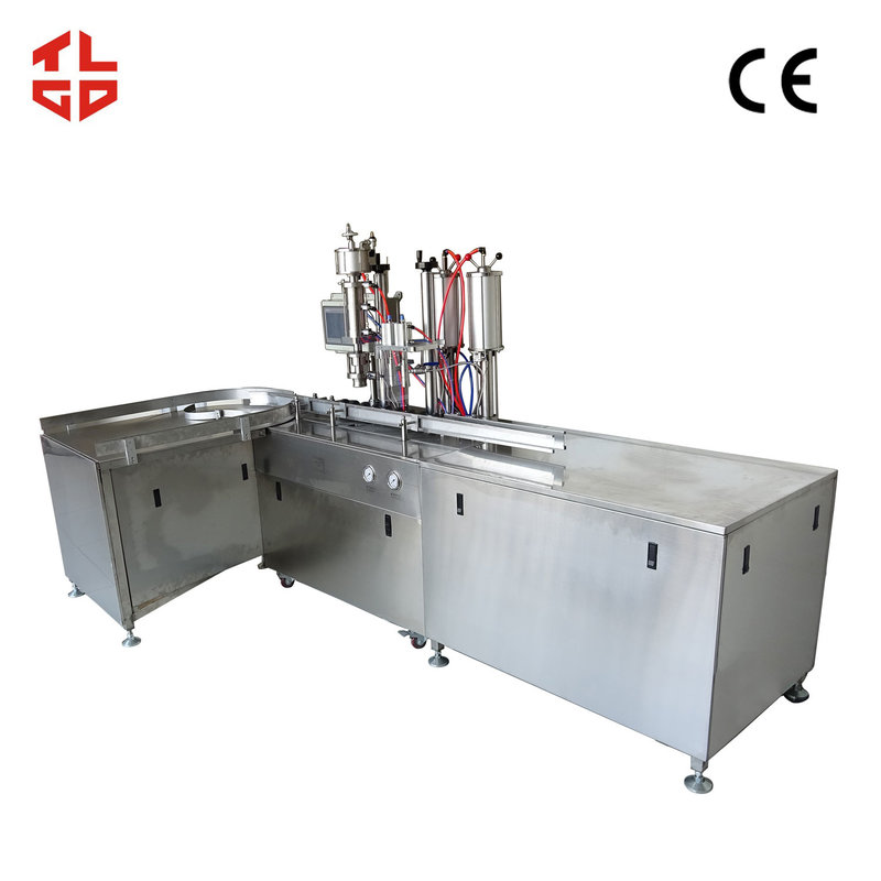 Pneumatic Bag On Valve Aerosol Filling Machine For Sunscreen Spray / Protection Spray