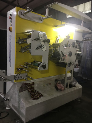 Flexo Fabric Label Printing Machine For Textile Garment / Ribbon Tape Flexo Label Printing