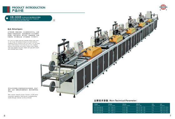 Fully Automatic Rotary Label Printing Machine Five Colour Silk Screen Trademark