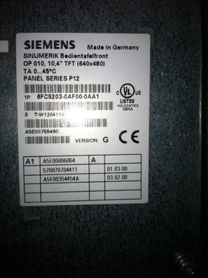 SIEMENS 6FC5203-0AF00-0AA1