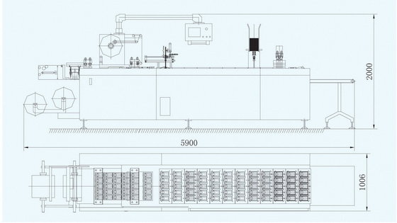 Glue Chain Plate Blister Card Packing Machine BH-570D Full Automatic