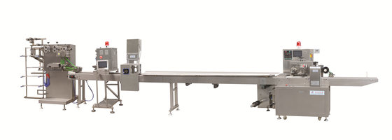 Stable Horizontal Flow Wrap Packing Machine Wet Tissue Plastic Sealing Machine