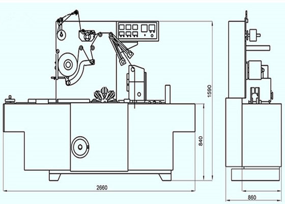 Bopp Film Cellophane Wrapping Machine PLC Control 20-80 Package / Minute