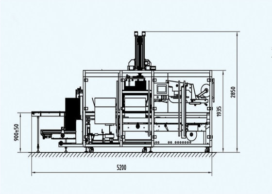 Integrated Full Automatic Case Packer All Aluminum Body Case Erector Machine